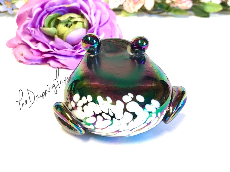 RARE Balos Glass Purple Amethyst Iridescent Frog Shaped - Etsy