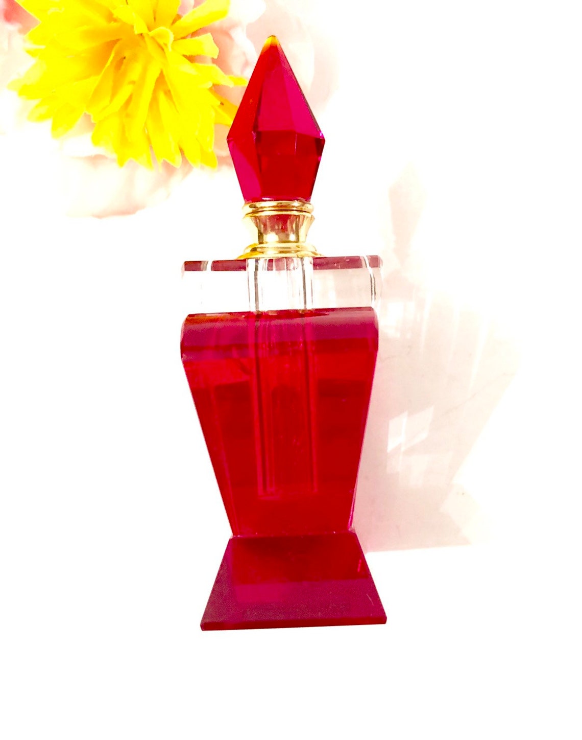 Sorelle Ruby Red Crystal Refillable Perfume Bottle Fancy | Etsy