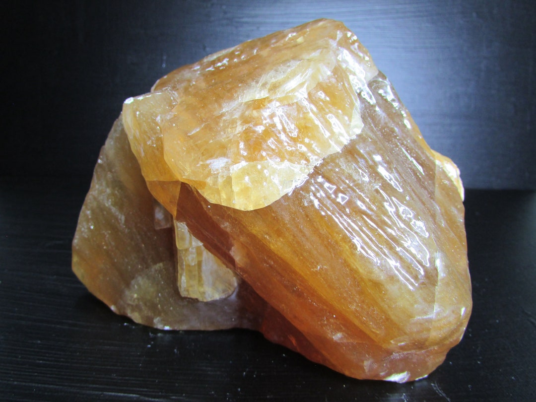 Root Beer Calcite, ~5 Lbs & 5.5", Amber Calcite, Decorative Stone ...