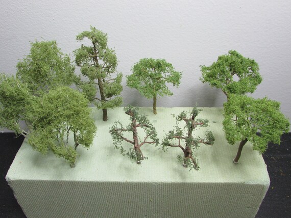 Forest Variety Set Option 4 Medium Green Mini Tree Set - Etsy