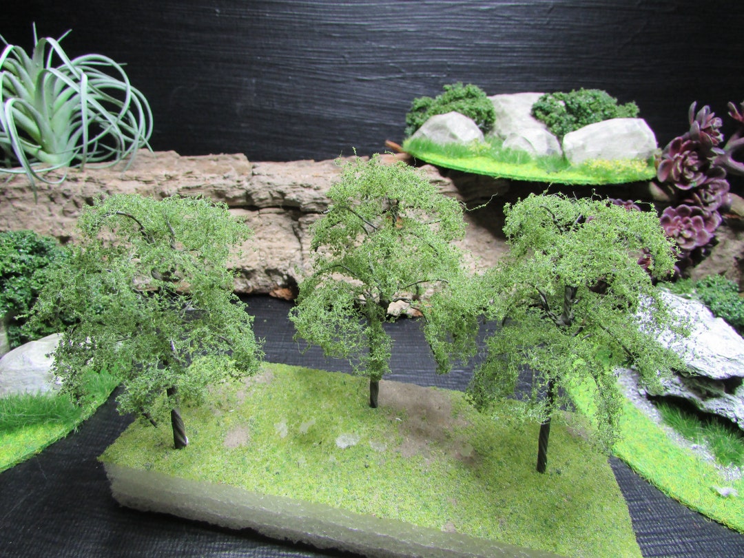 Miniature Ash Tree (set of 3): Terrarium Fairy Garden Diorama - Etsy