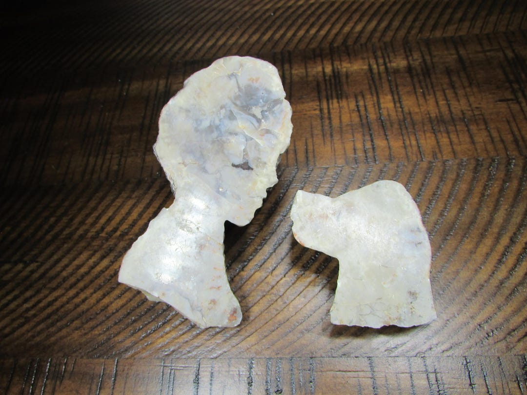 Rock Person + Dog | Coprolite Faced Rough Rocks | Two Pieces | Natural ...