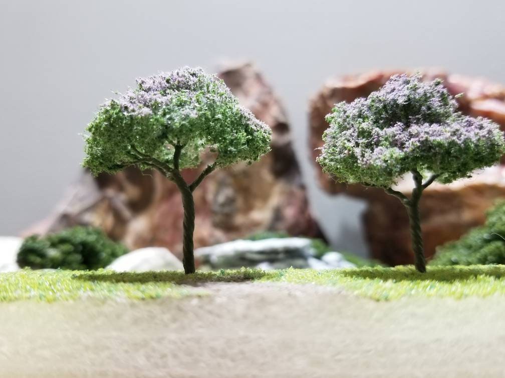 2 1.5 Miniature Trees Purple & Green Jacaranda Tree | Etsy
