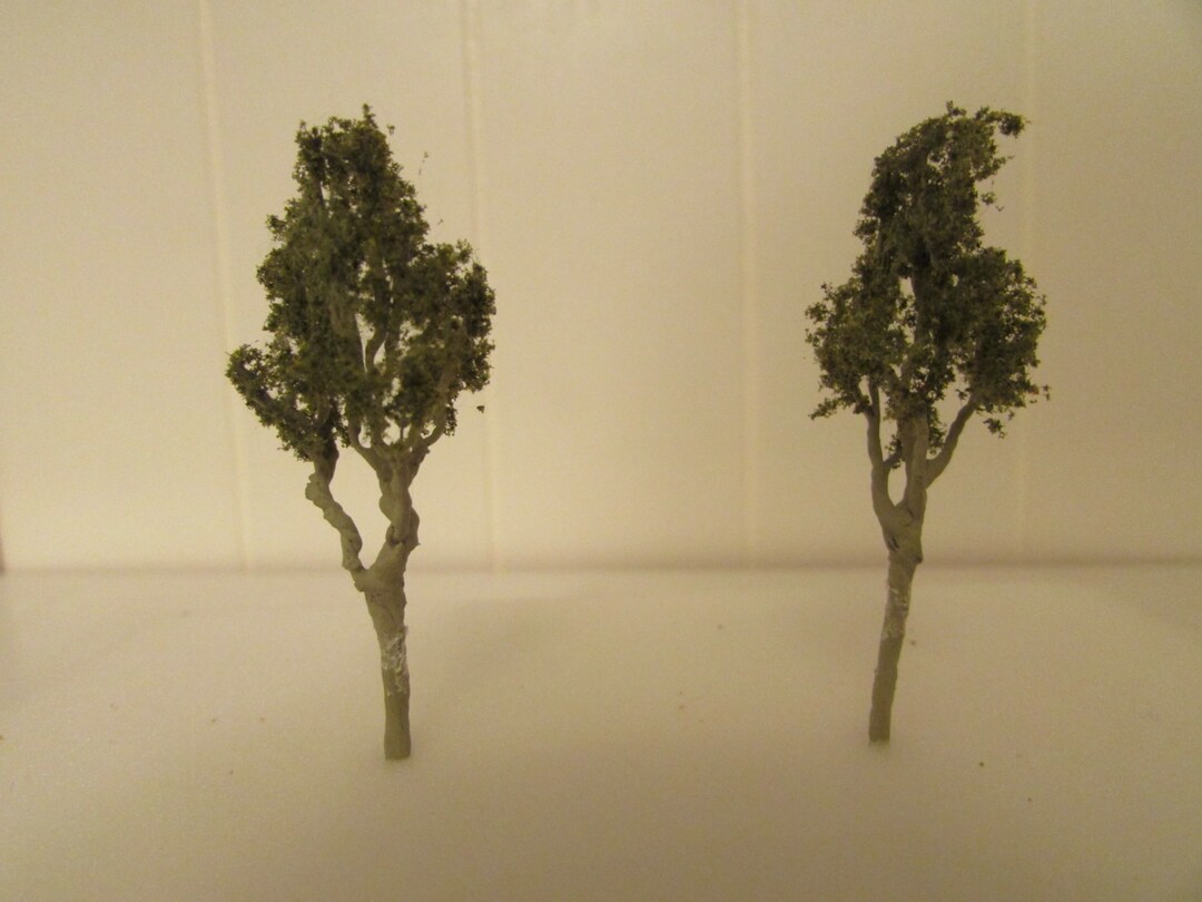 2 (1.5") Miniature Trees, Green Gum Tree, Terrarium Craft Tree - Etsy