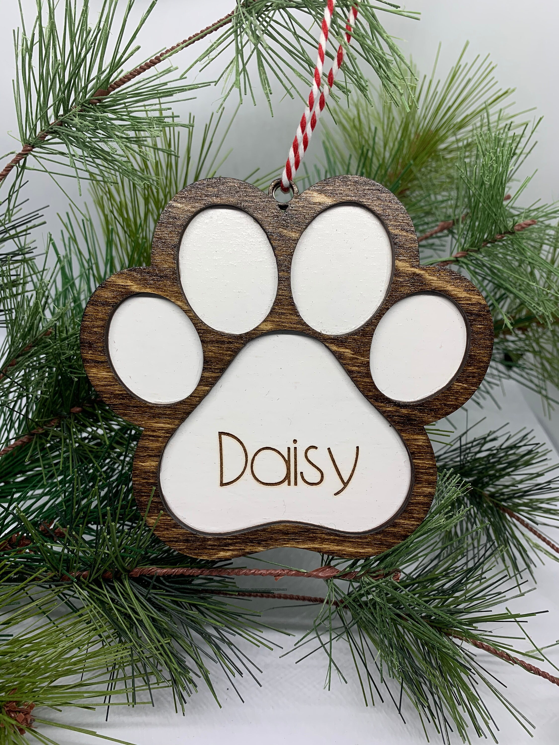 Paw Print Ornament Customized With Your Pet s Name Etsy paw-print-ornament-customized-with-your-pet-s-name-etsy