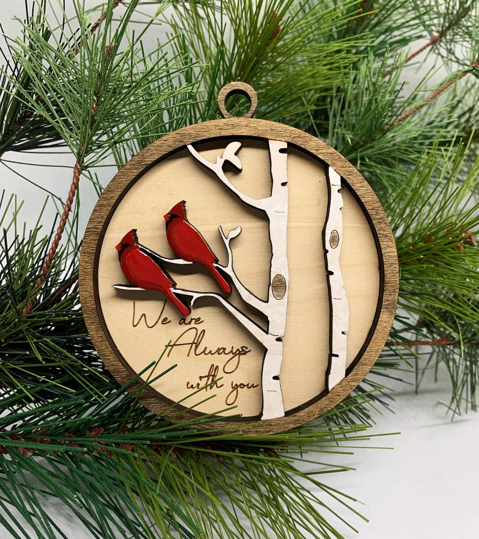 Double Cardinal Memorial Ornament we Are Always With - Etsy