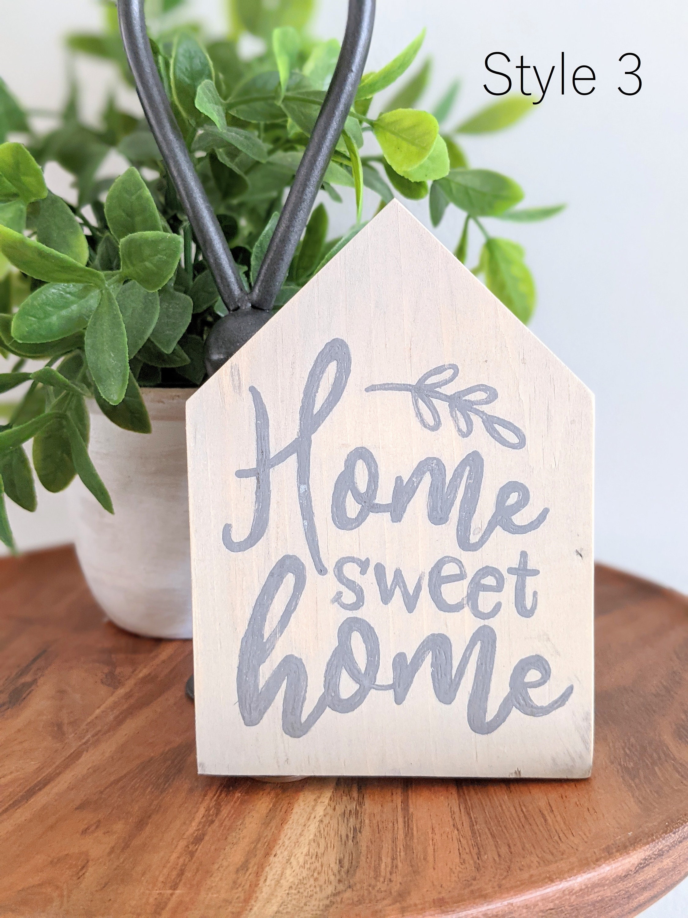Home Sweet Home Wood Shelf Sign - Etsy