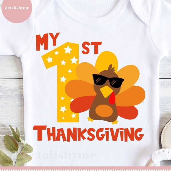 First Thanksgiving Svg - Etsy