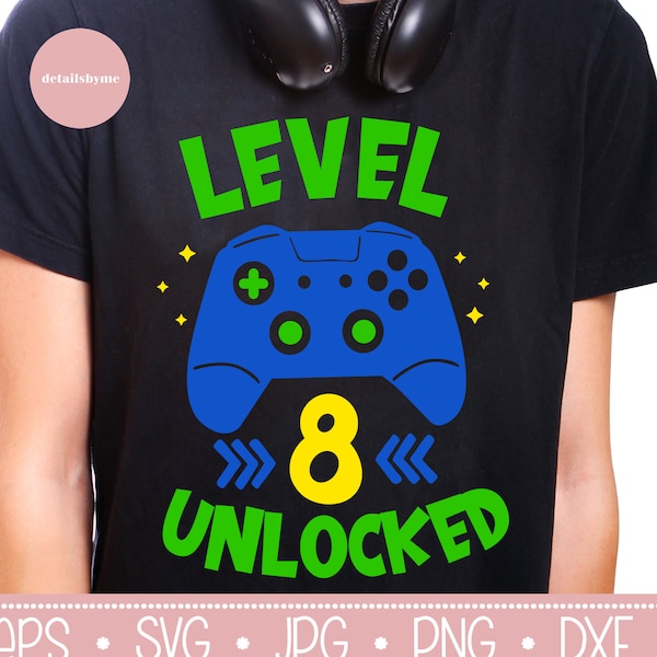 Level 8 Unlocked Svg - Etsy