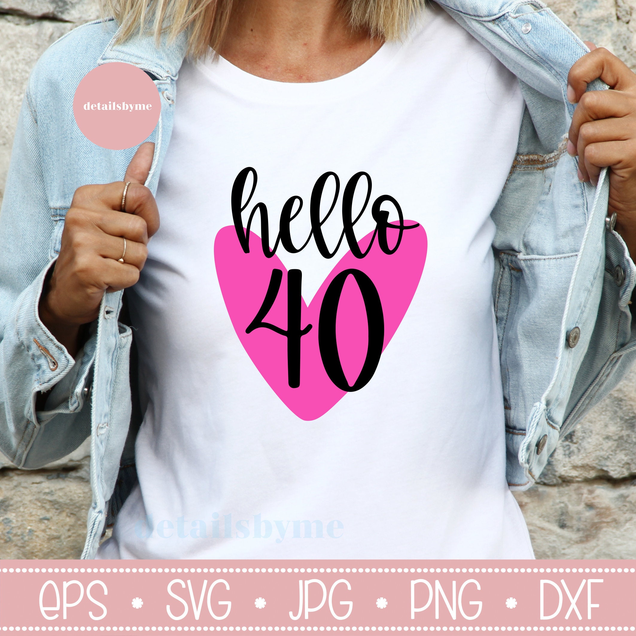 Hello 40 SVG Hello Forty Svg 40 Svg 40th Birthday Svg | Etsy