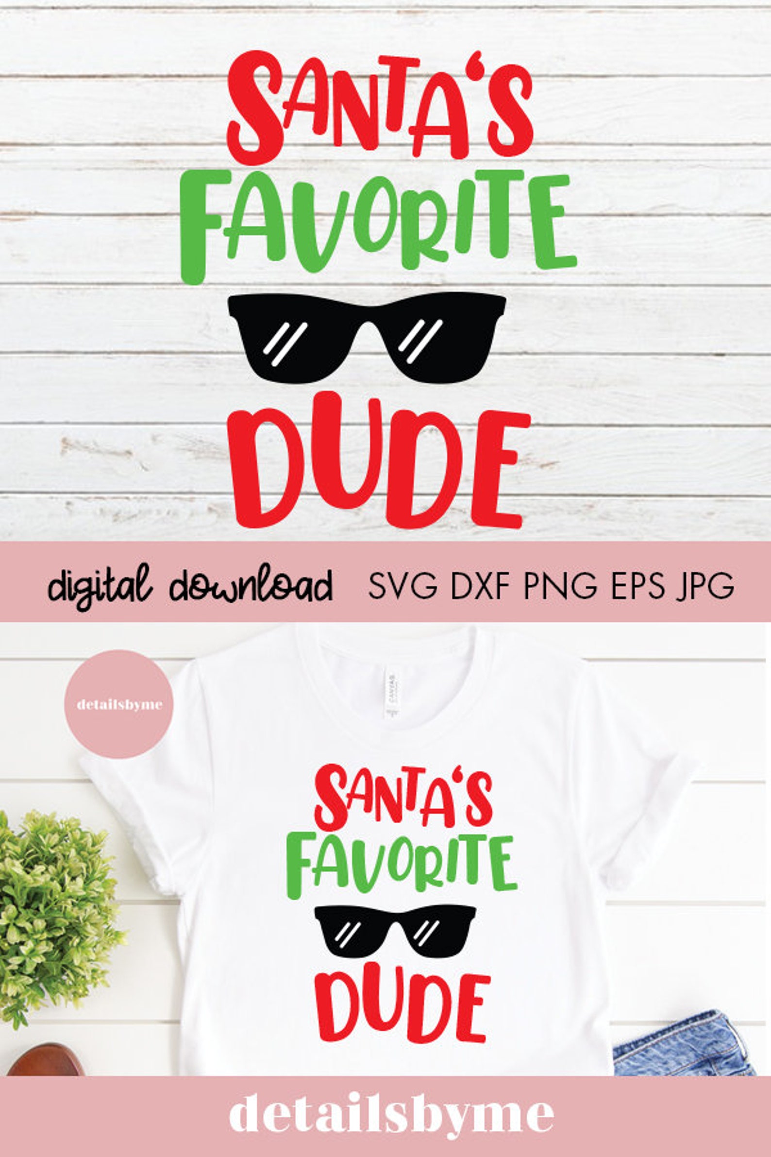 Christmas svg Santa's Favorite Dude Santa's Favorite | Etsy