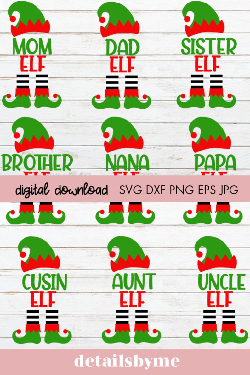 Elf SVG, Elf Family SVG, Christmas SVG, Squad Svg, Elf Hat Svg ...