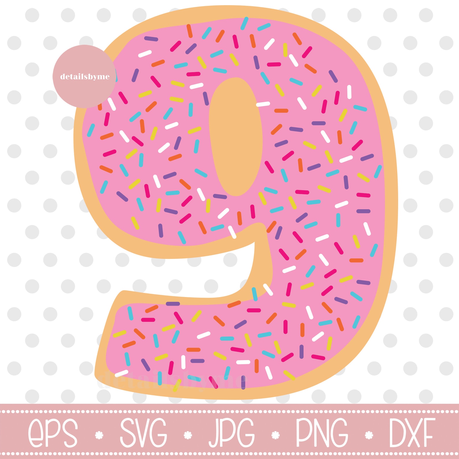 Donut Numbers SVG. PNG. Pink Doughnuts. Cricut Cut Files - Etsy