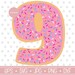 Donut Numbers SVG. PNG. Pink Doughnuts. Cricut Cut Files, Layered ...