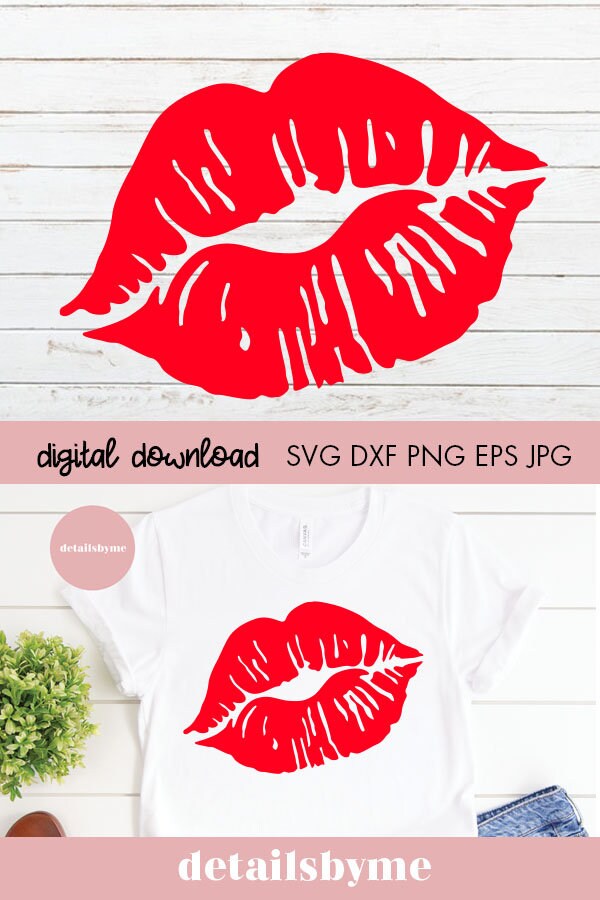 Labios SVG Beso Svg Labios Imprimir Svg Labios Rojos Svg Lápiz - Etsy ...