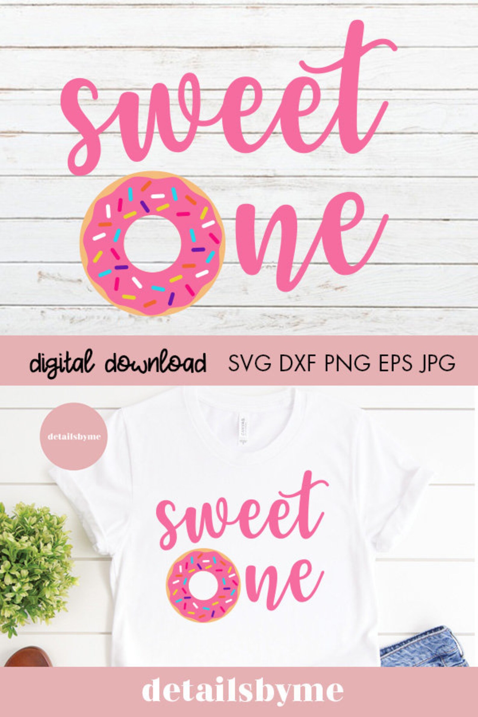 Sweet One Donut SVG One Sweet Girl SVG 1st Birthday Donut - Etsy