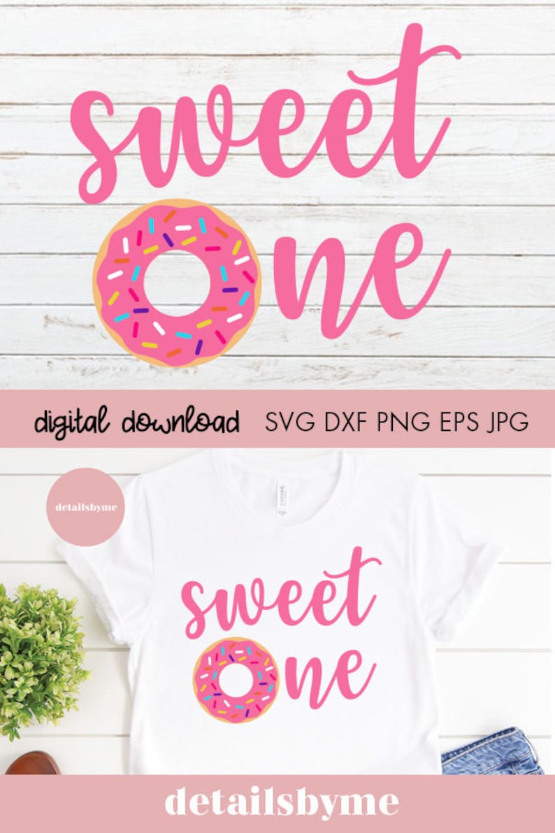 Sweet One Donut SVG One Sweet Girl SVG 1st Birthday Donut - Etsy
