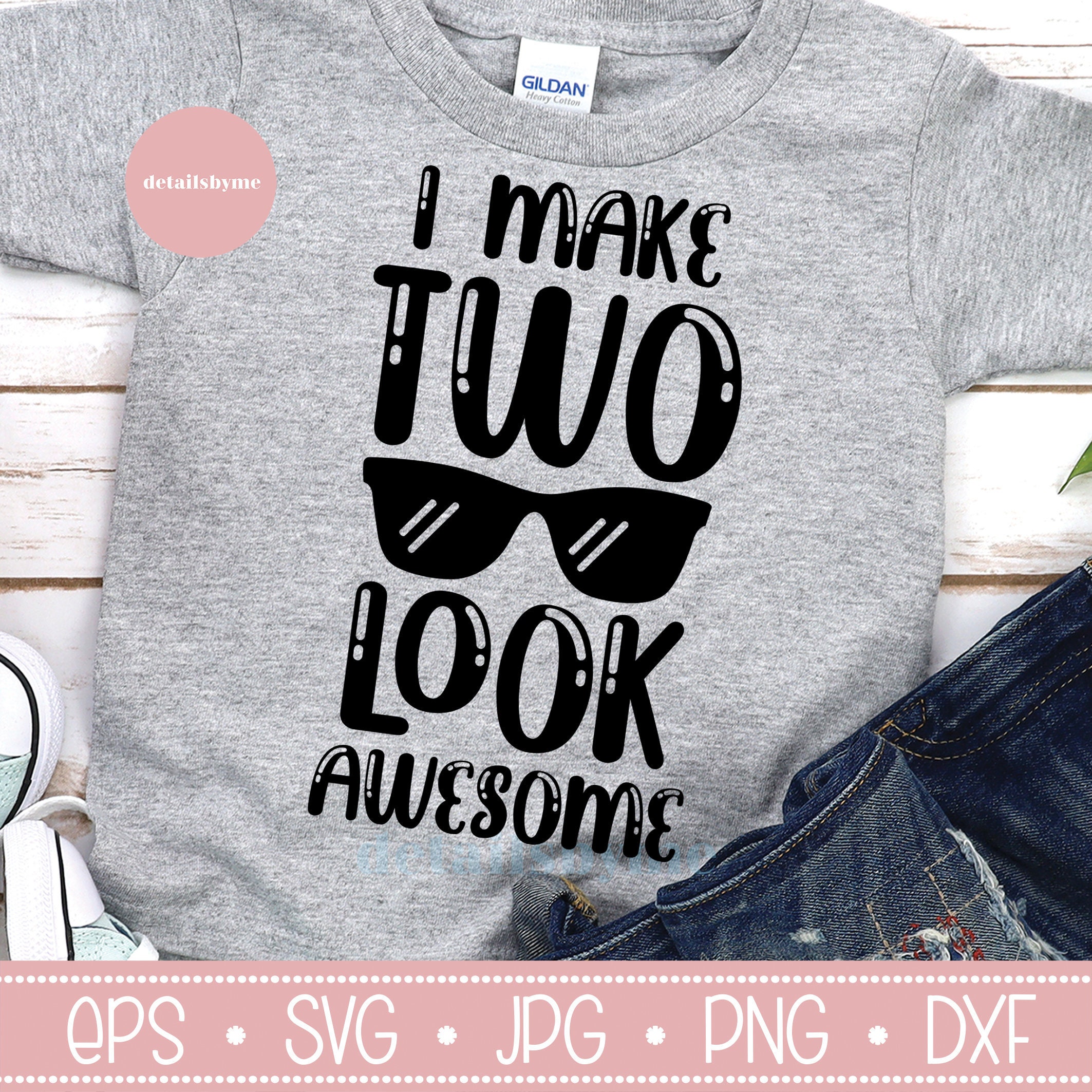 2nd Birthday Svg Second Birthday SVG I Make Two Look Awesome - Etsy