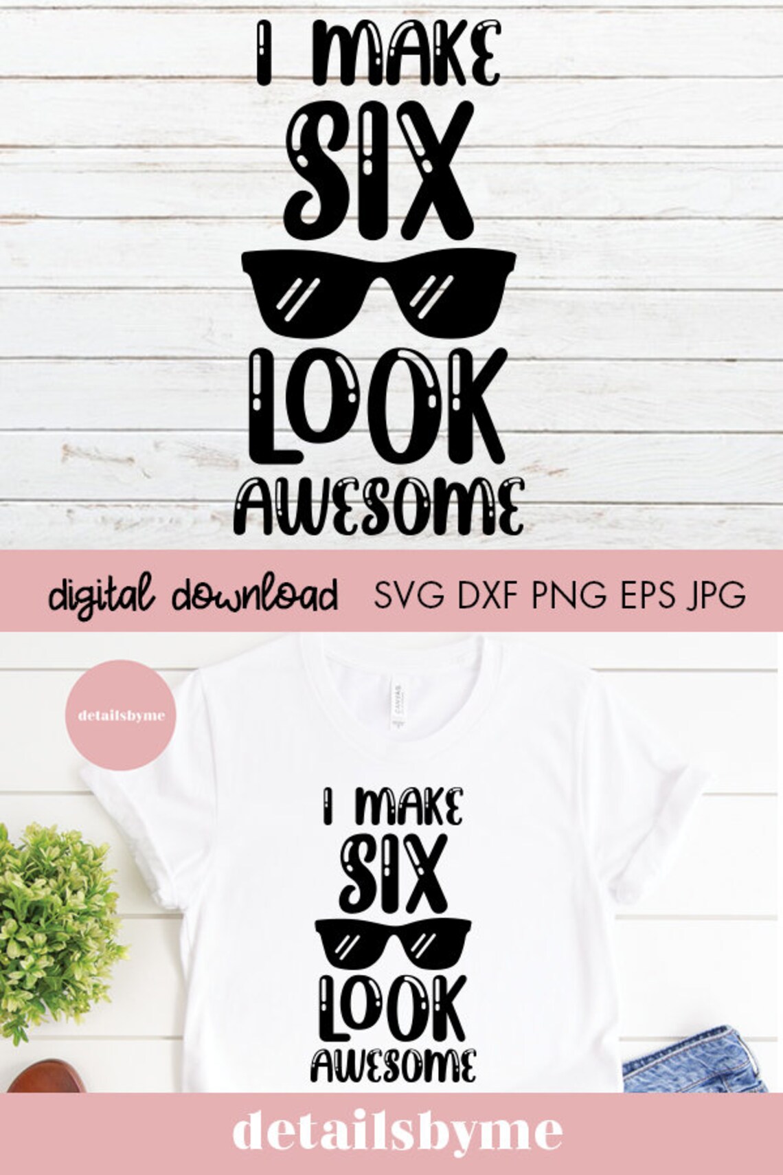 Sixth Birthday SVG I Make Six Look Awesome Svg Six Birthday - Etsy
