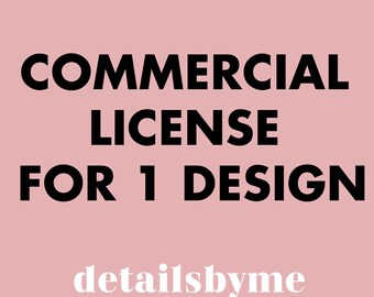 Commercial License, ONE Single Set Commercial License, Commercial ...