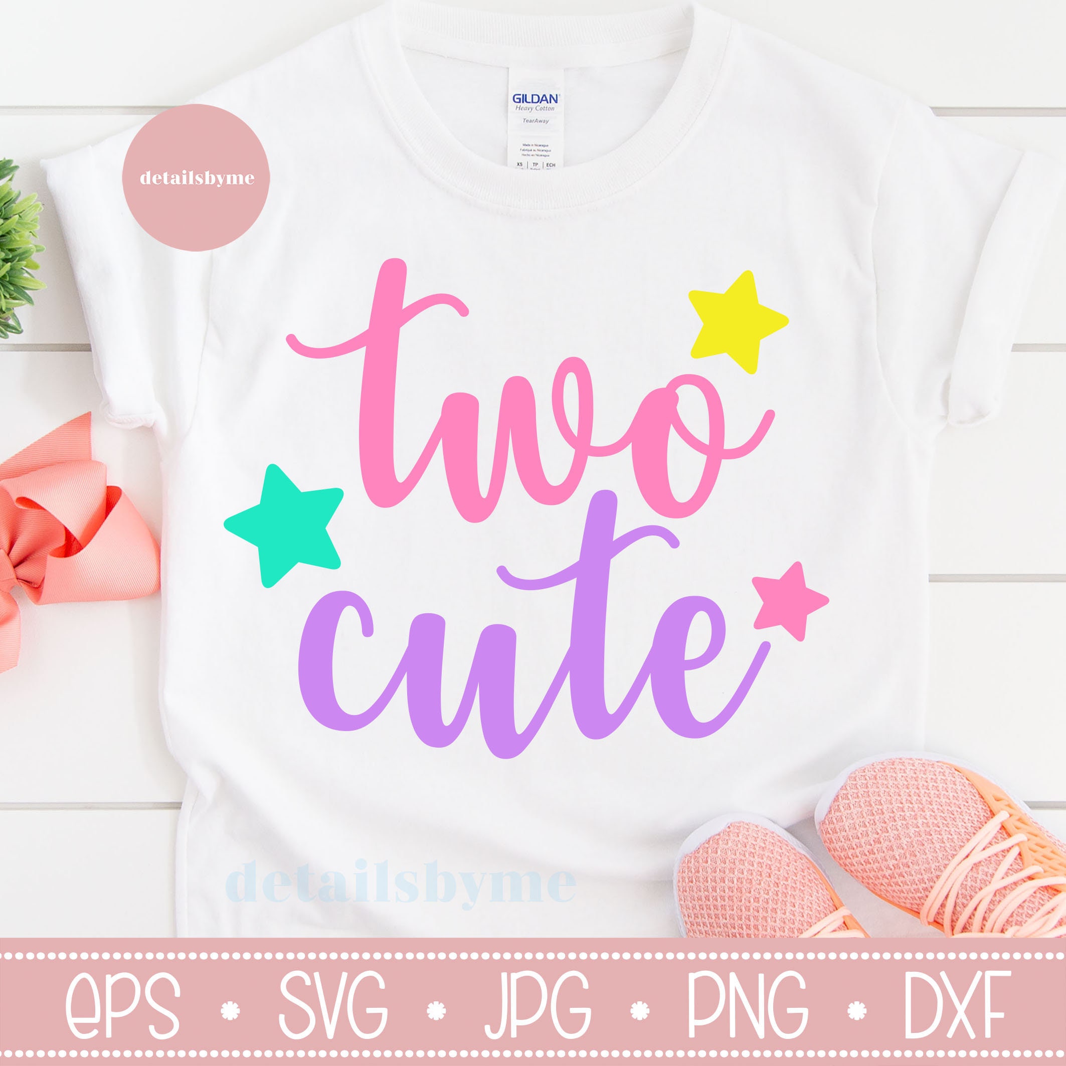 Two Cute SVG, 2nd Birthday Svg, Second Birthday Svg, Girl's Birthday ...