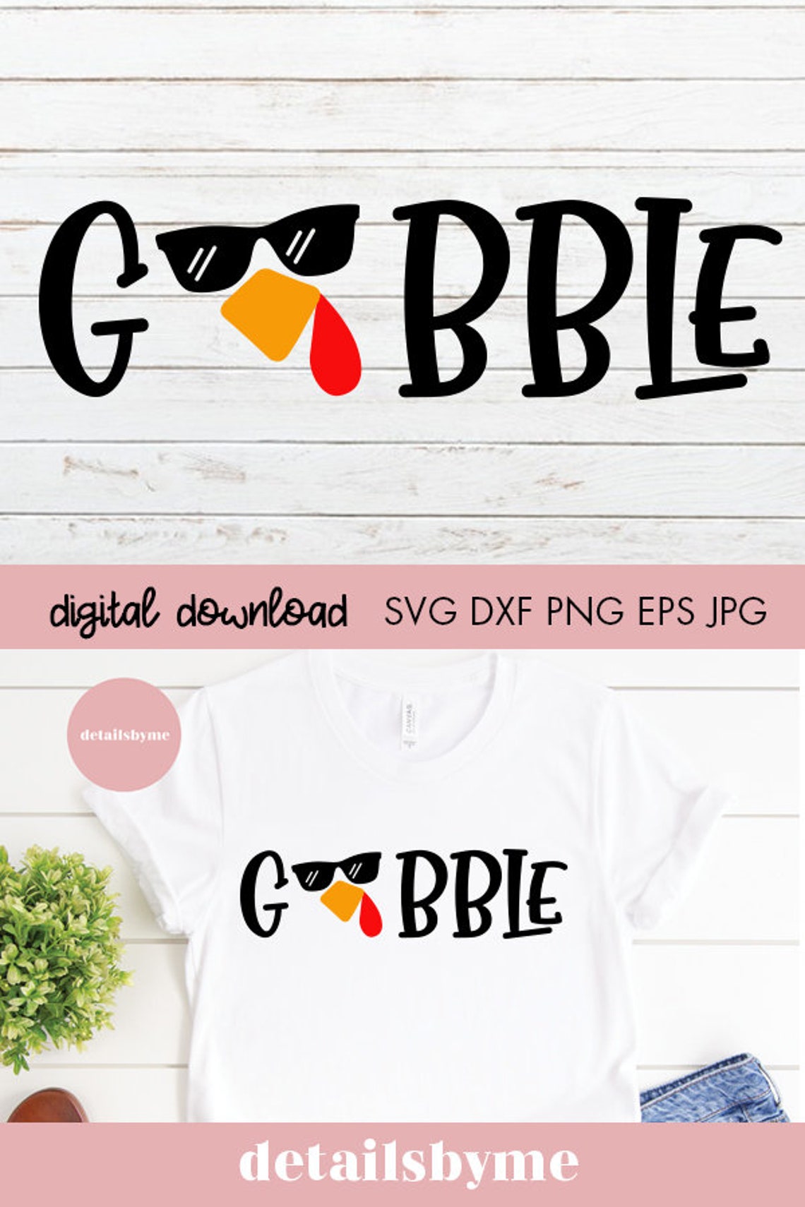 Thanksgiving SVG, Gobble SVG, Turkey Face SVG, Funny, Kids, T-shirt ...