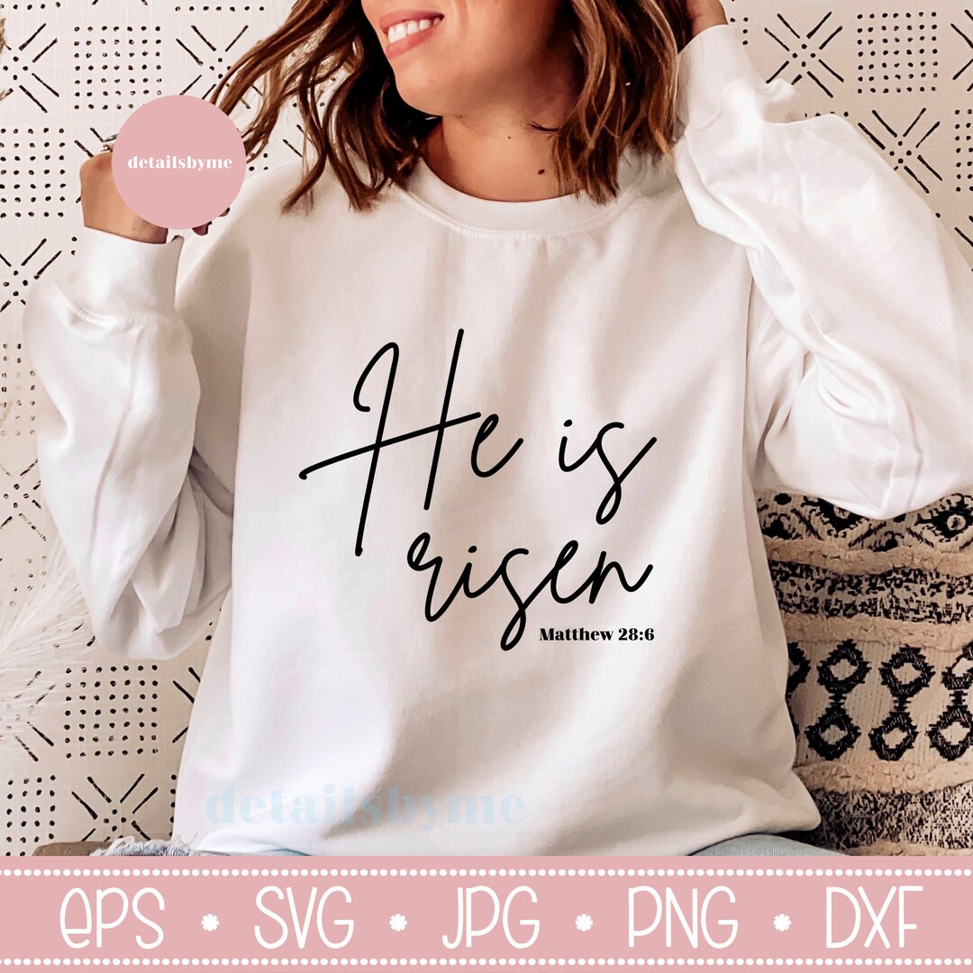 He is Risen Svg, Easter Svg, Christian Svg, Distressed Cross Svg ...