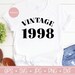 Vintage 1998 Svg, Vintage Birthday Svg, Vintage Birthday Shirt Svg ...