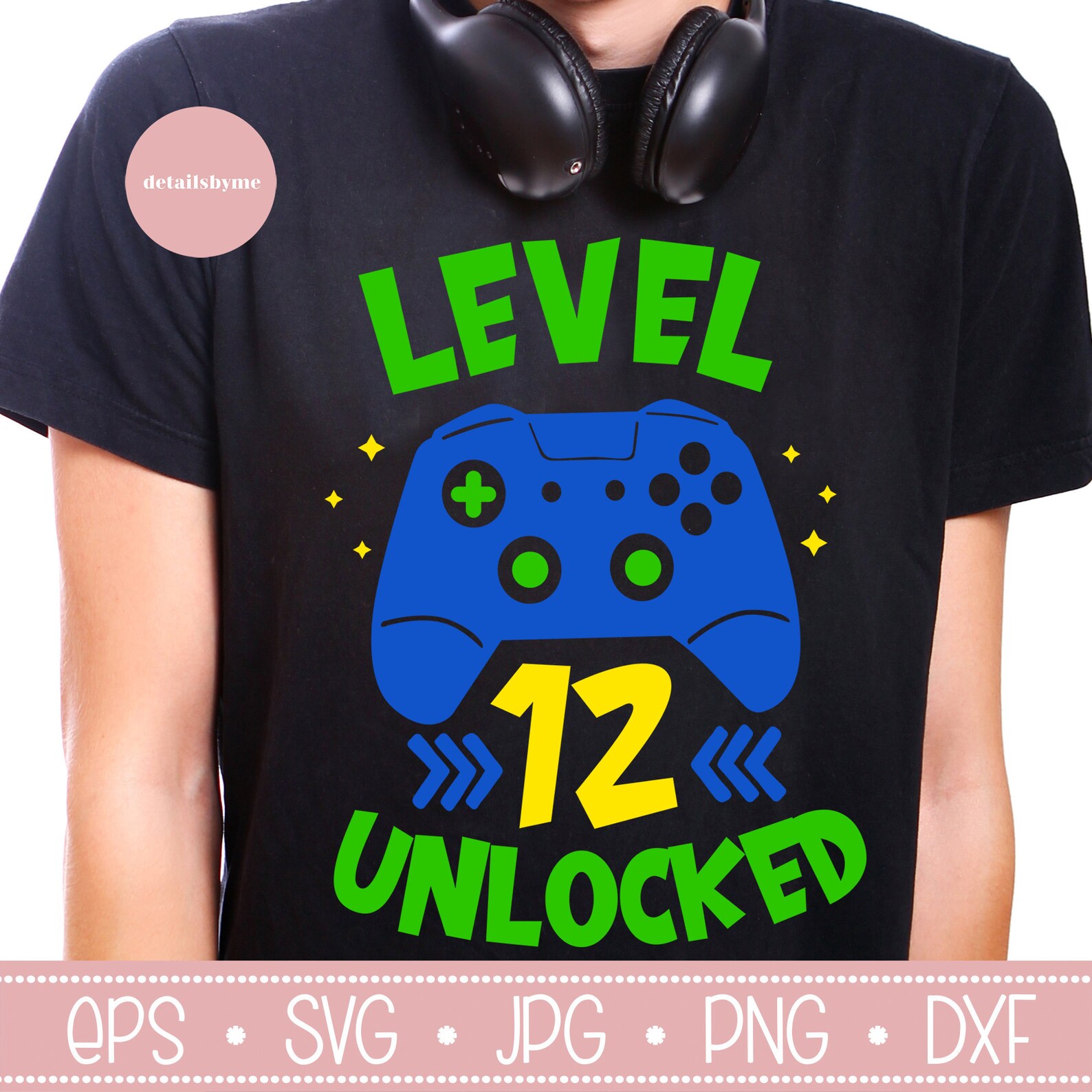 Level 12 Unlocked Svg 12th Birthday Boy Gamer 12 Years Old | Etsy