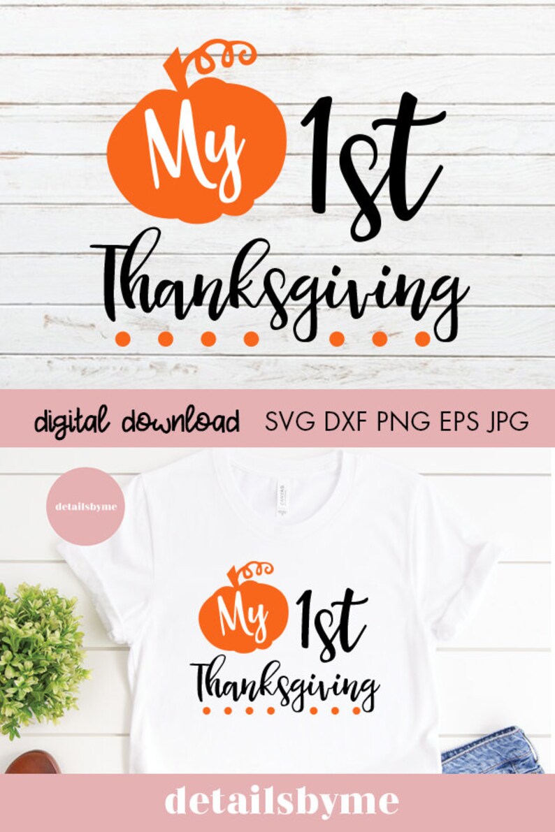 My First Thanksgiving SVG Thanksgiving SVG Baby Cut File | Etsy