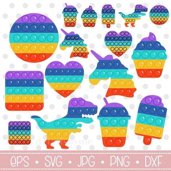 Pop It SVG Bundle DIY Fidget Toys Svg Shirt Antistress Svg Pop - Etsy