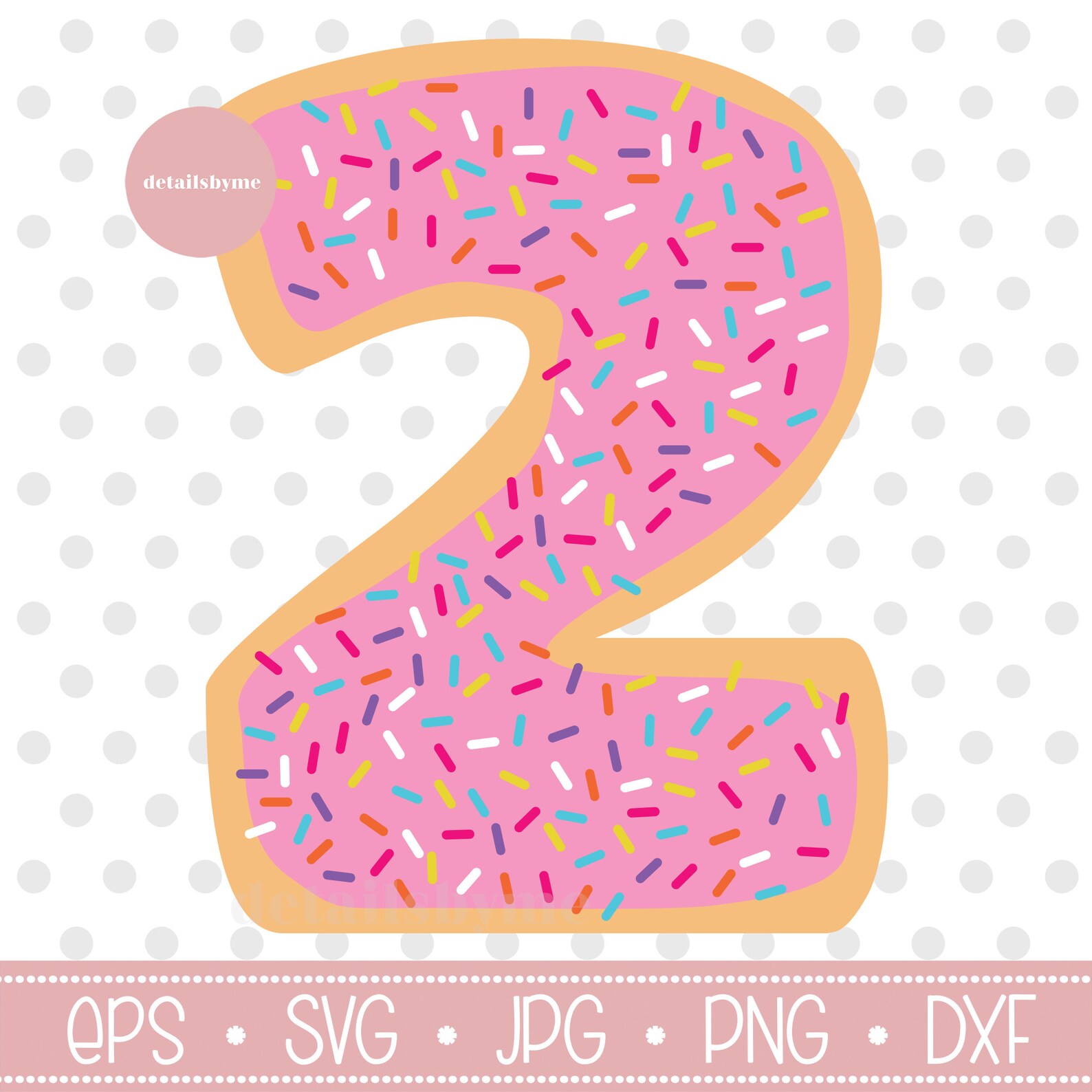 Donut Numbers SVG. PNG. Pink Doughnuts. Cricut Cut Files - Etsy
