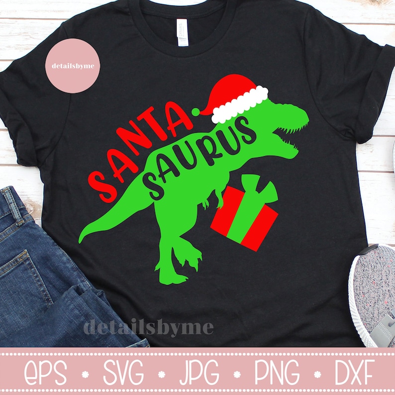 Christmas T-rex Svg Santa Svg Santa Dinosaur Svg Boy - Etsy