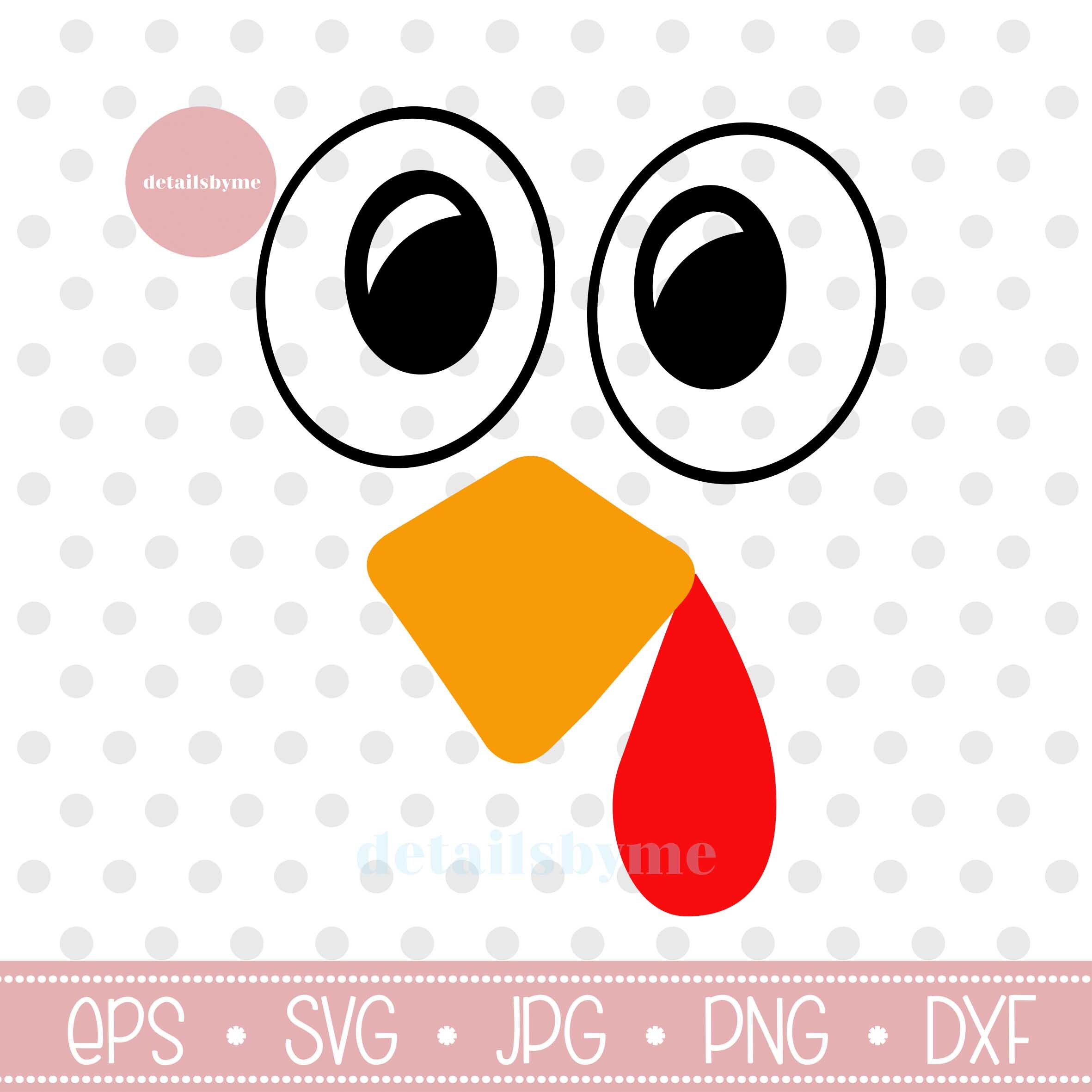 Turkey Svg, Thanksgiving Svg, Dxf, Eps, Png, Fall Cut Files Cute Turkey ...