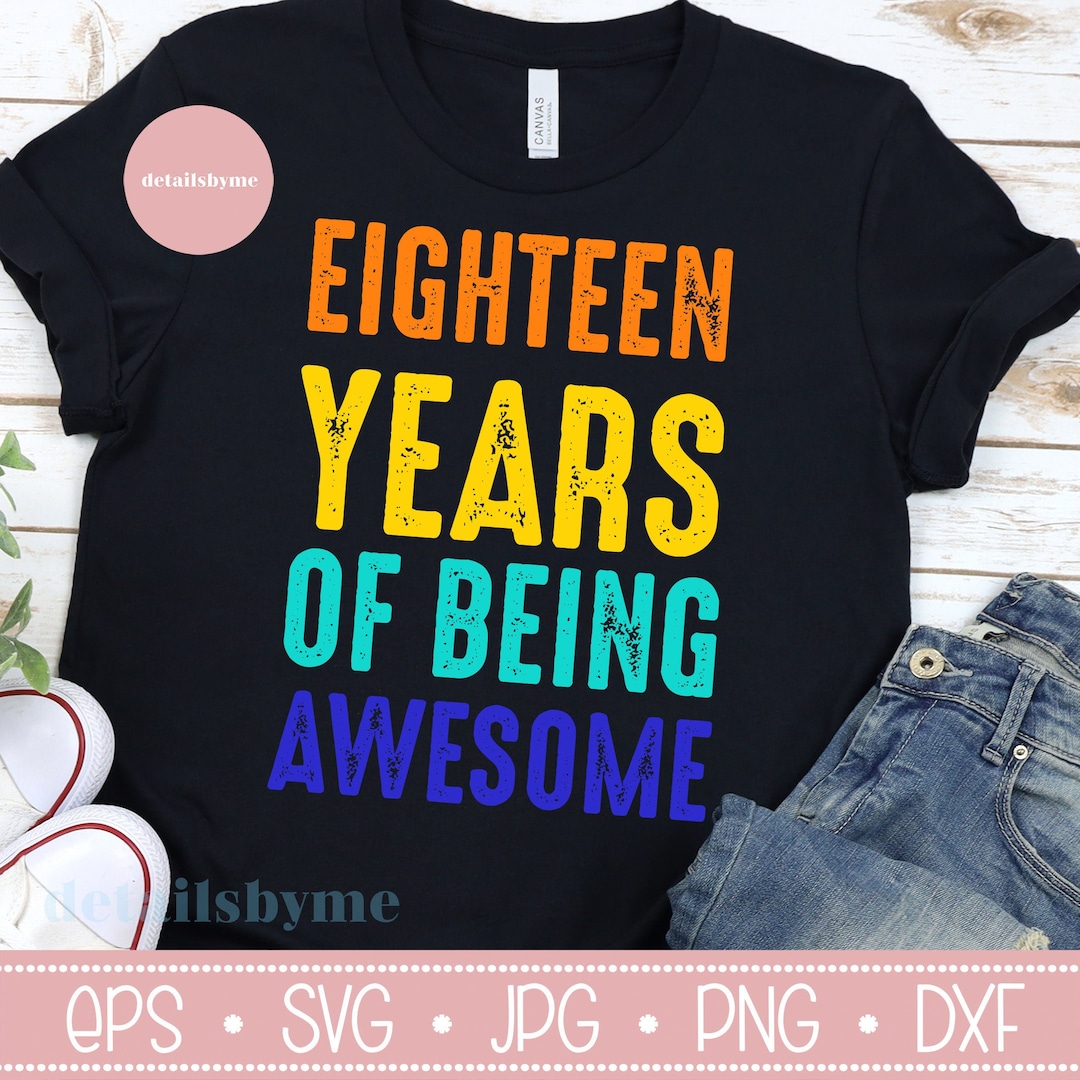 Eighteen Birthday SVG, 18th Birthday Svg, 18th Birthday, Birthday Svg ...