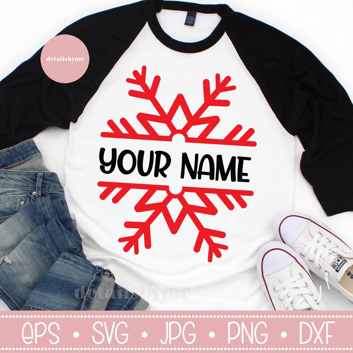 Snowflake Name Frame SVG Christmas SVG Winter SVG Digital - Etsy