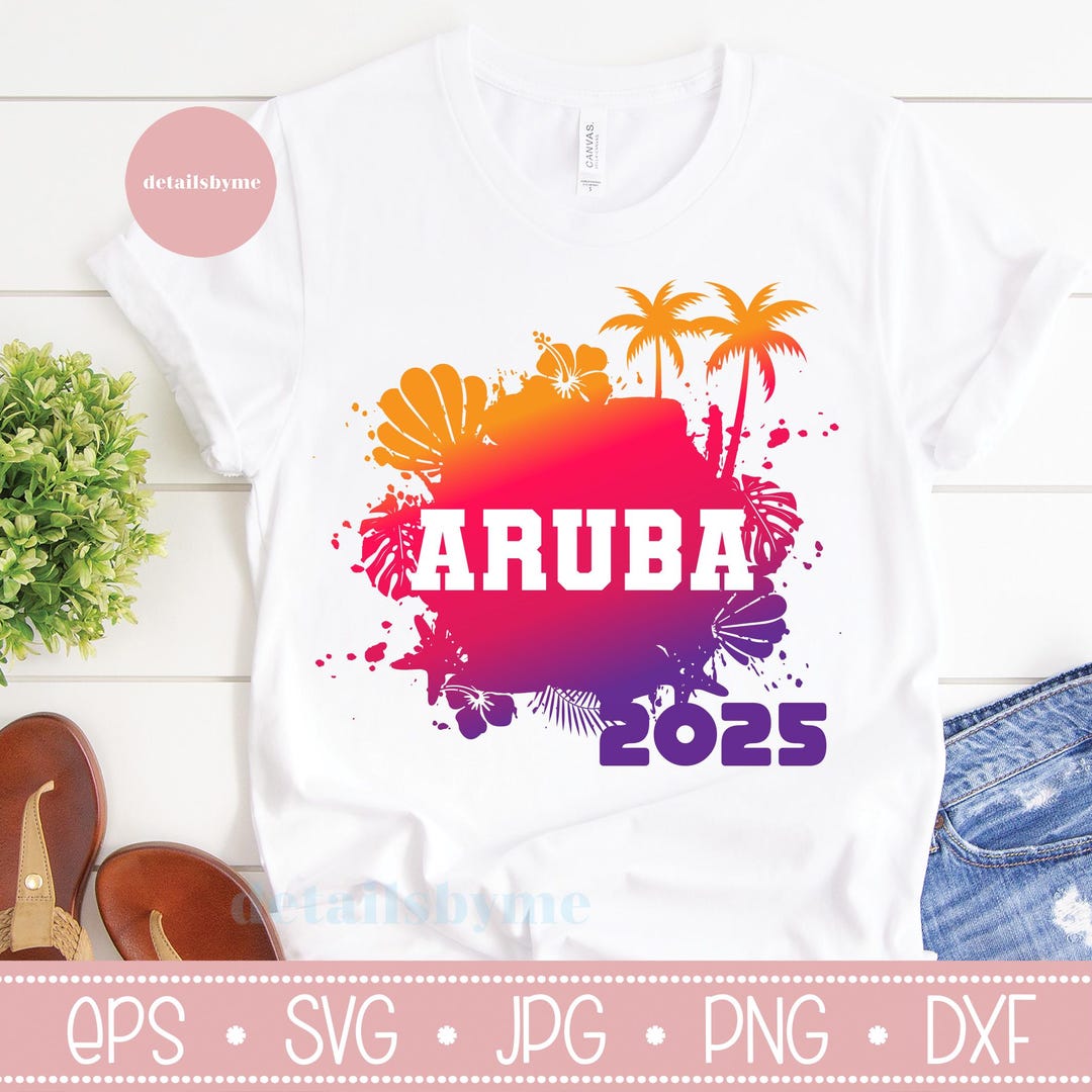Aruba Svg, Vacation 2025 Svg, Summer Time, Beach Vacation, Family ...