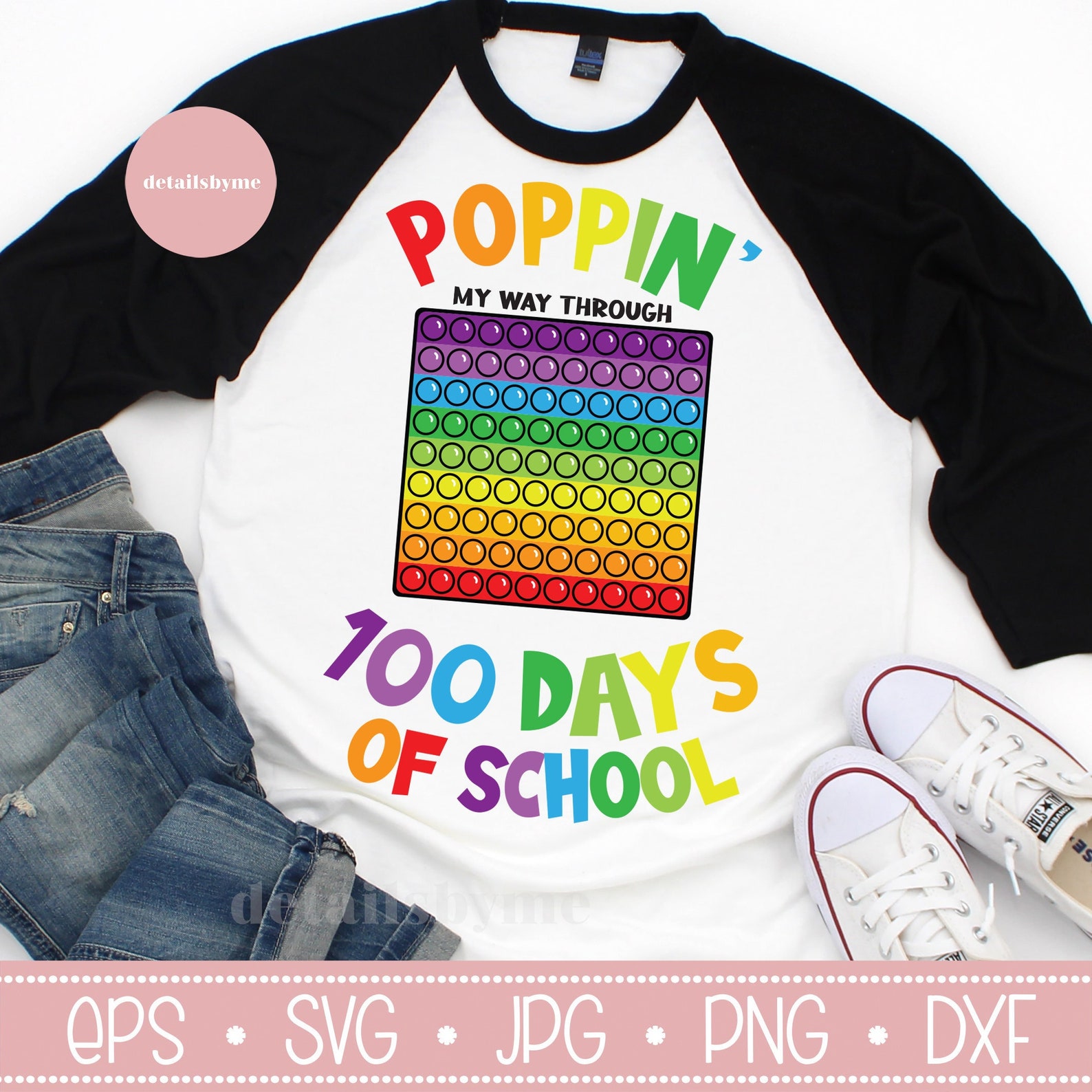 Poppin' My Way Through 100 Days of School SVG, 100 Days of School SVG ...