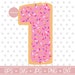Donut Numbers SVG. PNG. Pink Doughnuts. Cricut Cut Files, Layered ...
