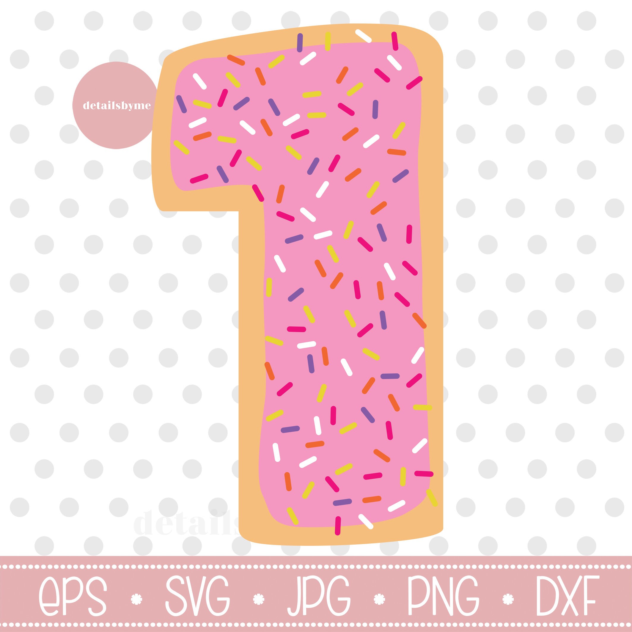Donut Numbers SVG. PNG. Pink Doughnuts. Cricut Cut Files - Etsy