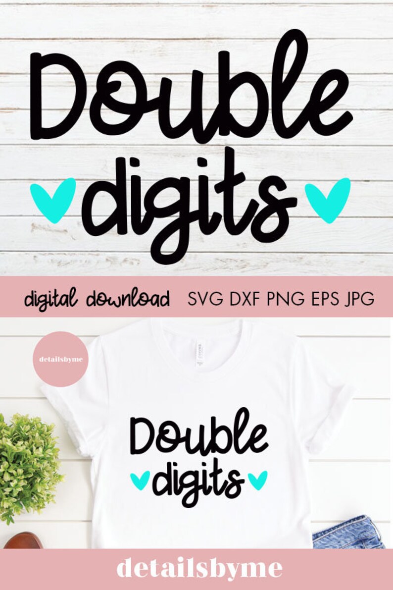 Double Digits Svg 10th Birthday Svg Birthday Girl Birthday | Etsy