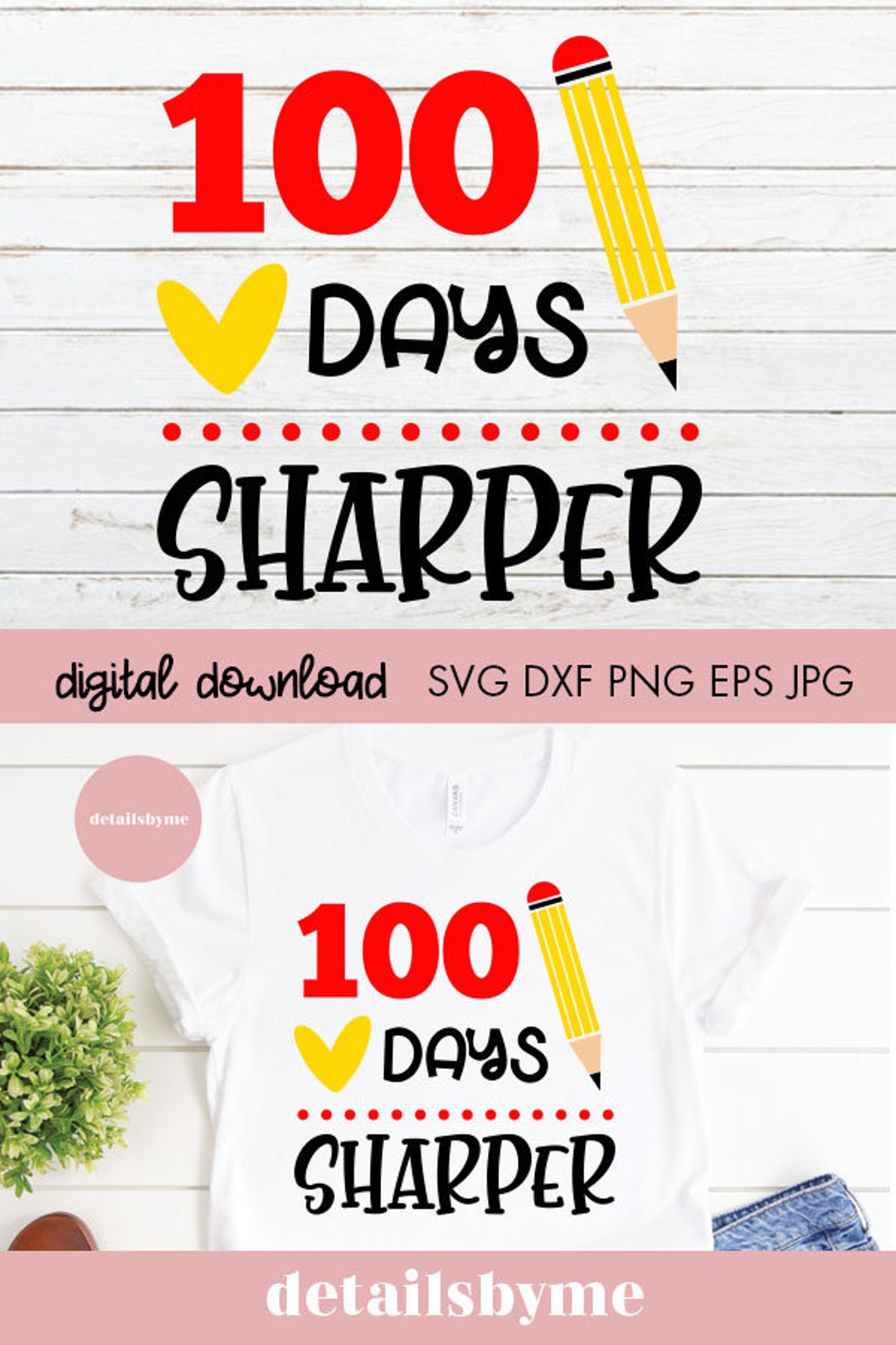 100 Days Sharper SVG 100th Day of School Cut File Kid's - Etsy