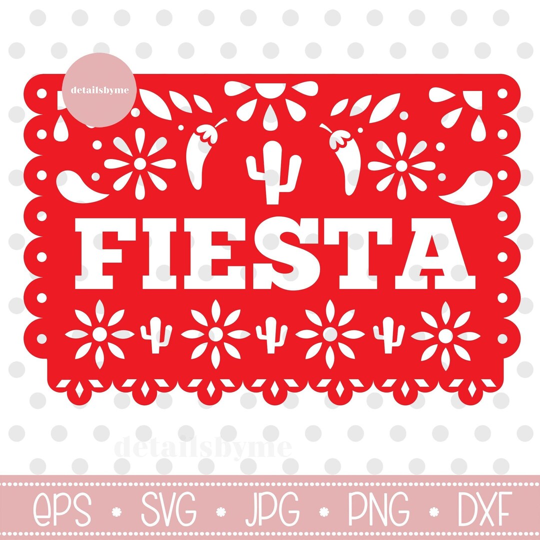 Papel Picado Clipart, Mexican Bunting Banner, Fiesta Bunting Banner ...