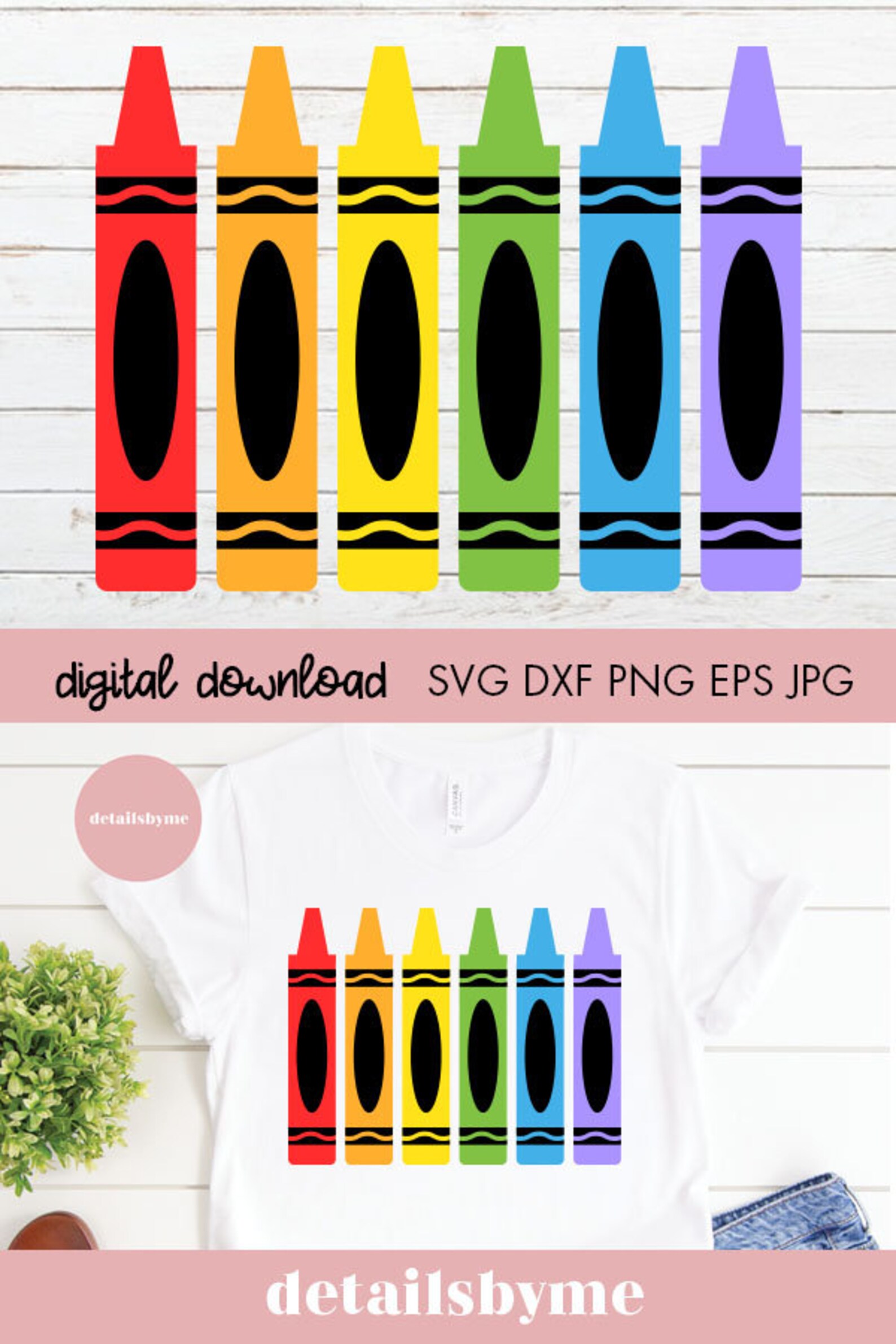 Crayon SVG, Crayon Clip Art, Cut Files for Cricut Silhouette, Png, DXF ...