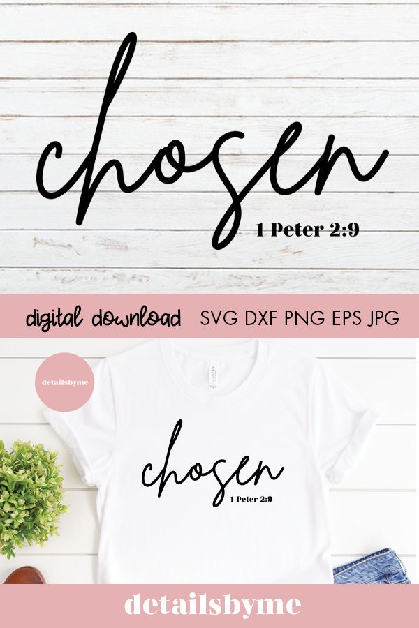 Chosen SVG Christian Svg Religious Svg Motivational - Etsy