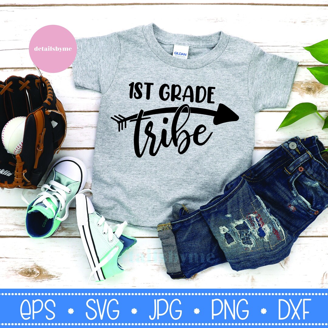 1st Grade Tribe Svg, First Day of School Svg, Eps, Jpg, Dxf, Cutting ...
