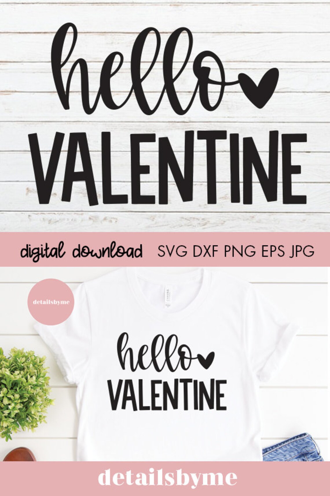 Valentine Svg Valentines Day Svg Hello Valentine Svg - Etsy