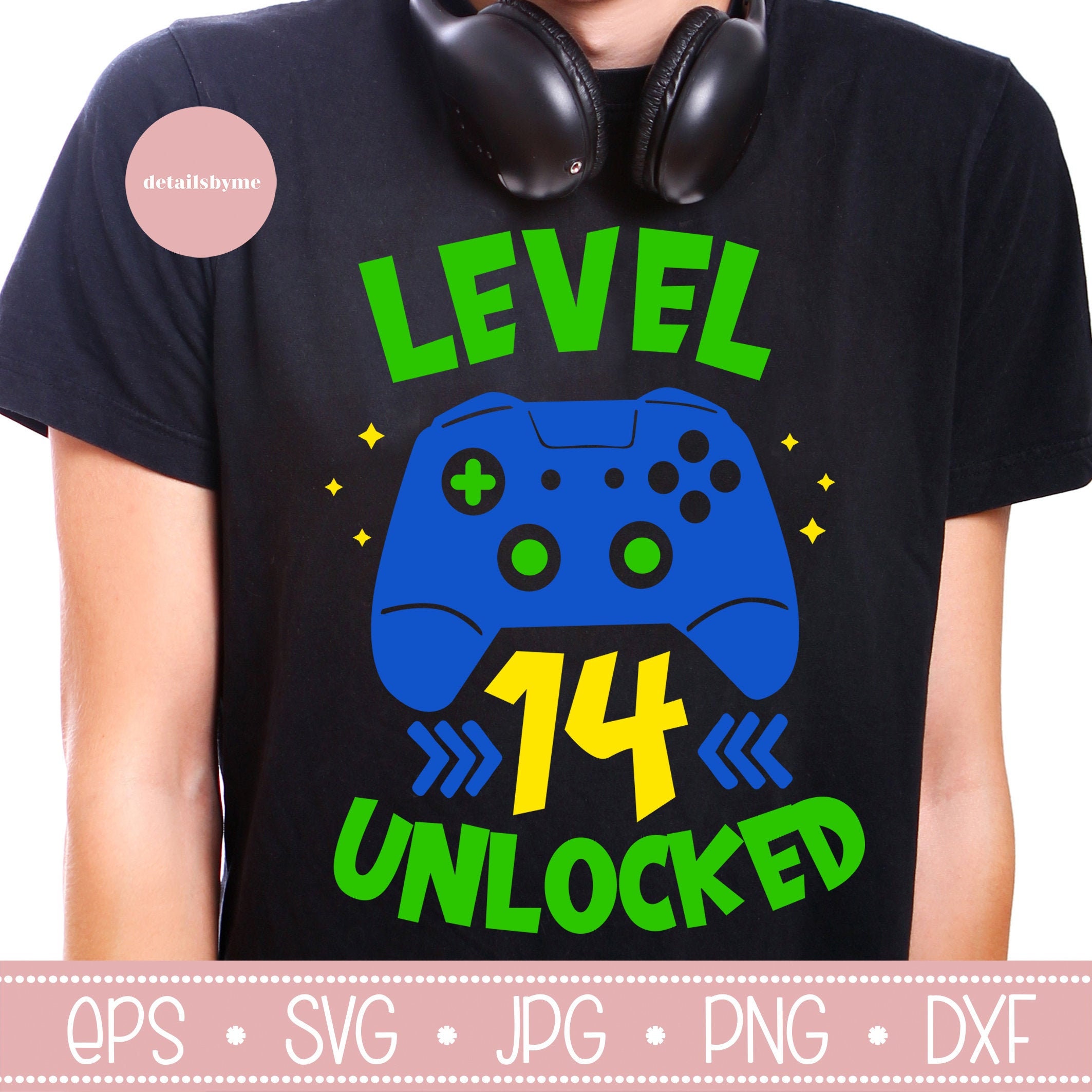 Level 14 Unlocked svg 14th Birthday Gamer Boy14 years Old | Etsy