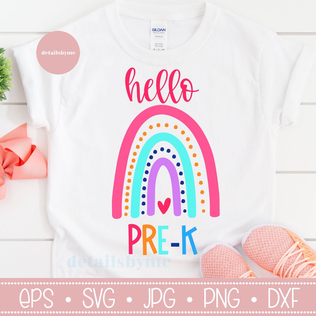 Hello Pre-k Svg, Back to School Svg, Preschool Svg, Teacher Svg Dxf Eps ...