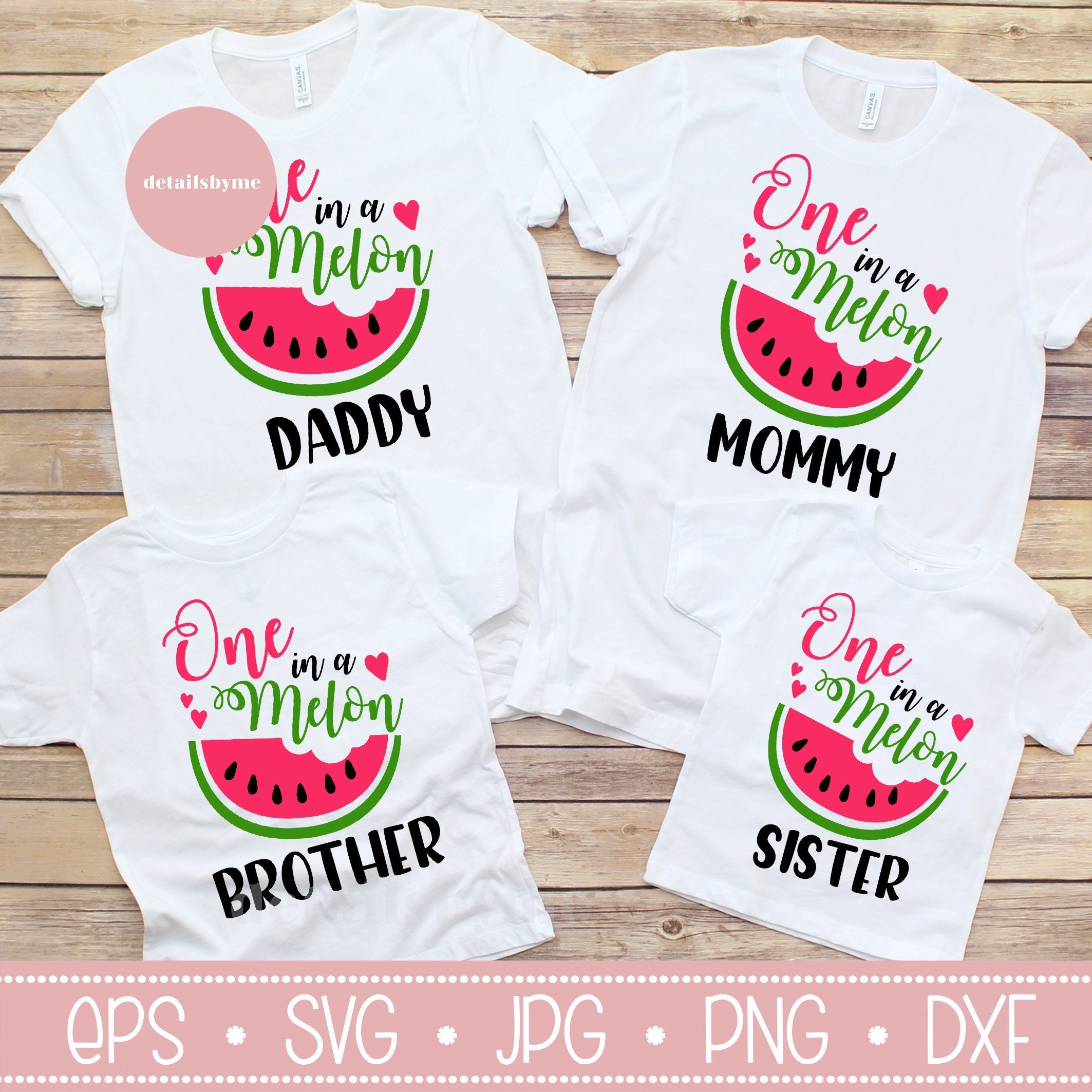 One in a Melon SVG Bundle One in a Melon Family SVG Bundle - Etsy
